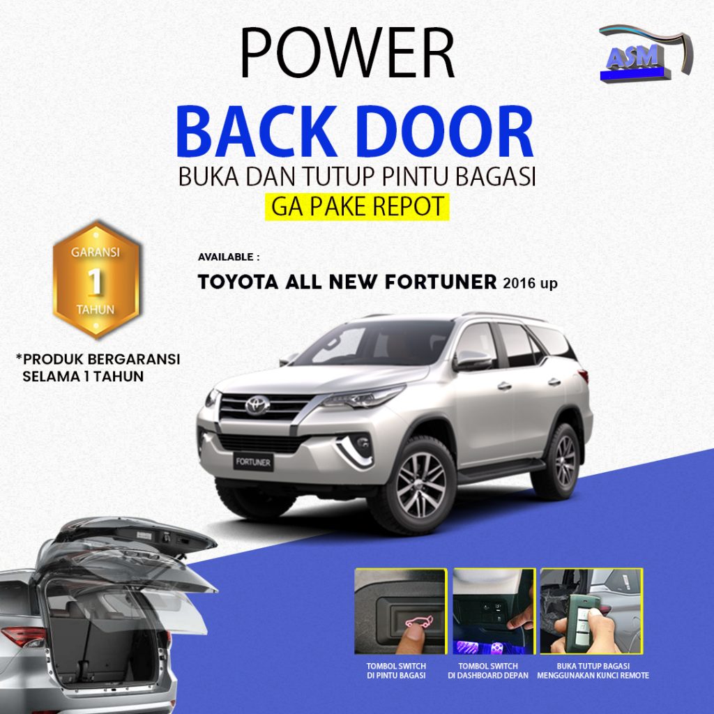 Power Back Door Pintu Bagasi Fortuner 2016 | Automatic Side Mirror