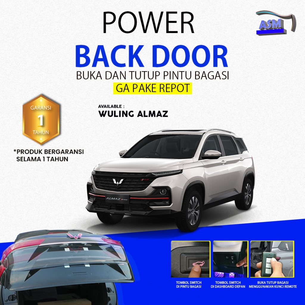 Power Back Door Pintu Bagasi Wuling Almaz | Automatic Side Mirror