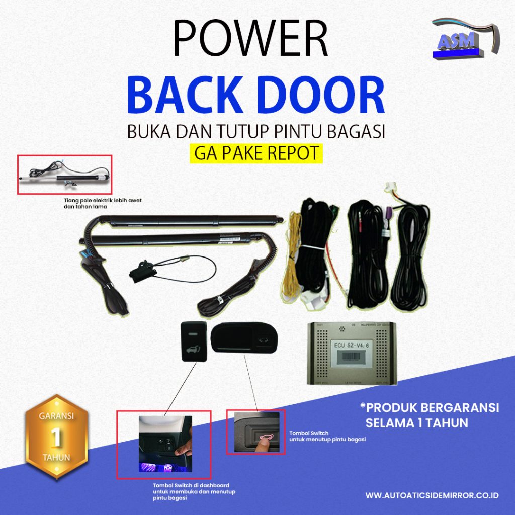 Power Back Door Pintu Bagasi Alphard 2009-2014 | Automatic Side Mirror